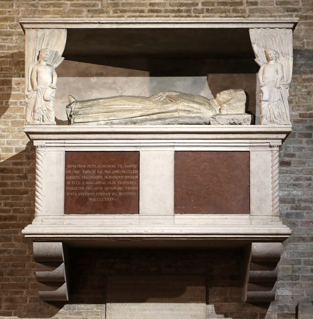 Le spoglie di Pietro Alighieri e di Francesca, figlia del Petrarca a ...